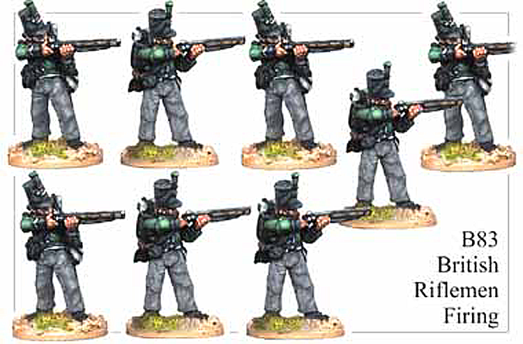 Napoleonic British: British Riflemen Firing, 17,25