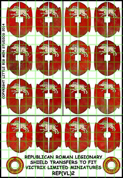 Republican Roman Legionary Shield Designs 2, 11,20