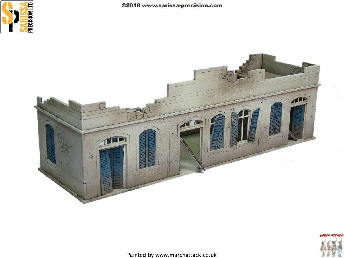 28mm North Africa/Colonial Large Single Storey Building - Destroyed, 21 ...