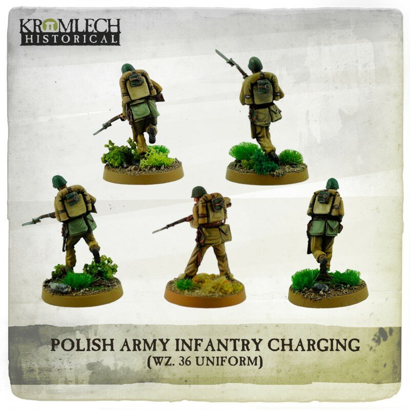 Polish Army Infantry Charging (wz. 36 Uniforms), 8,54