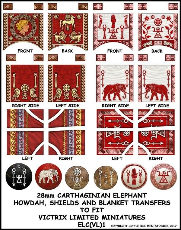 28mm Carthaginian Shield Designs 2, 11,20