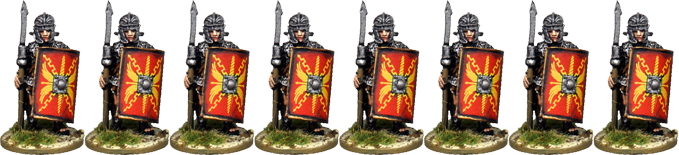 Legionaries: Scale Armour, Armoured Forearm, Standing with Pilum, 17,25