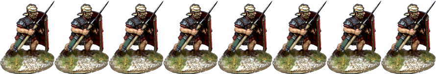 Legionaries: Mail Armour, Advancing, Pilum at 45 Degrees, 19,40