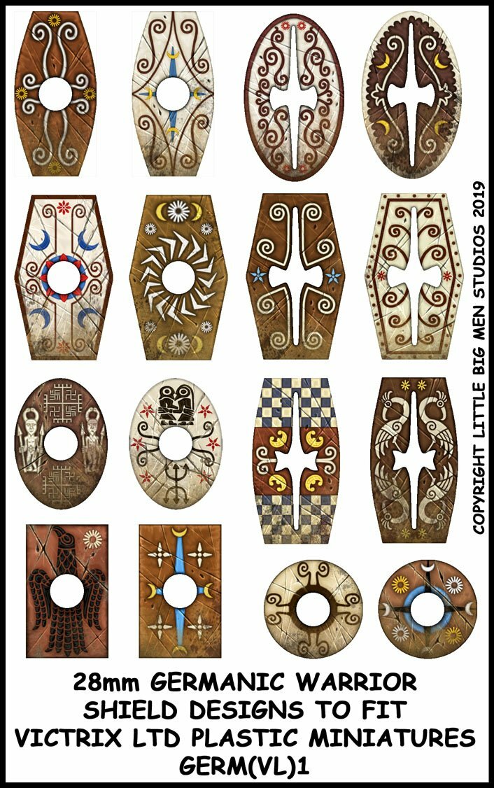 Germanic Warriors Shield Designs 1, 10,30