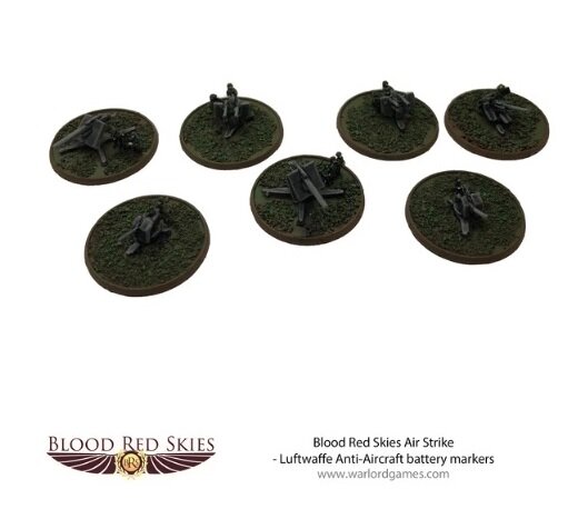 Blood Red Skies: Luftwaffe Anti-Aircraft Battery Markers, 11,55