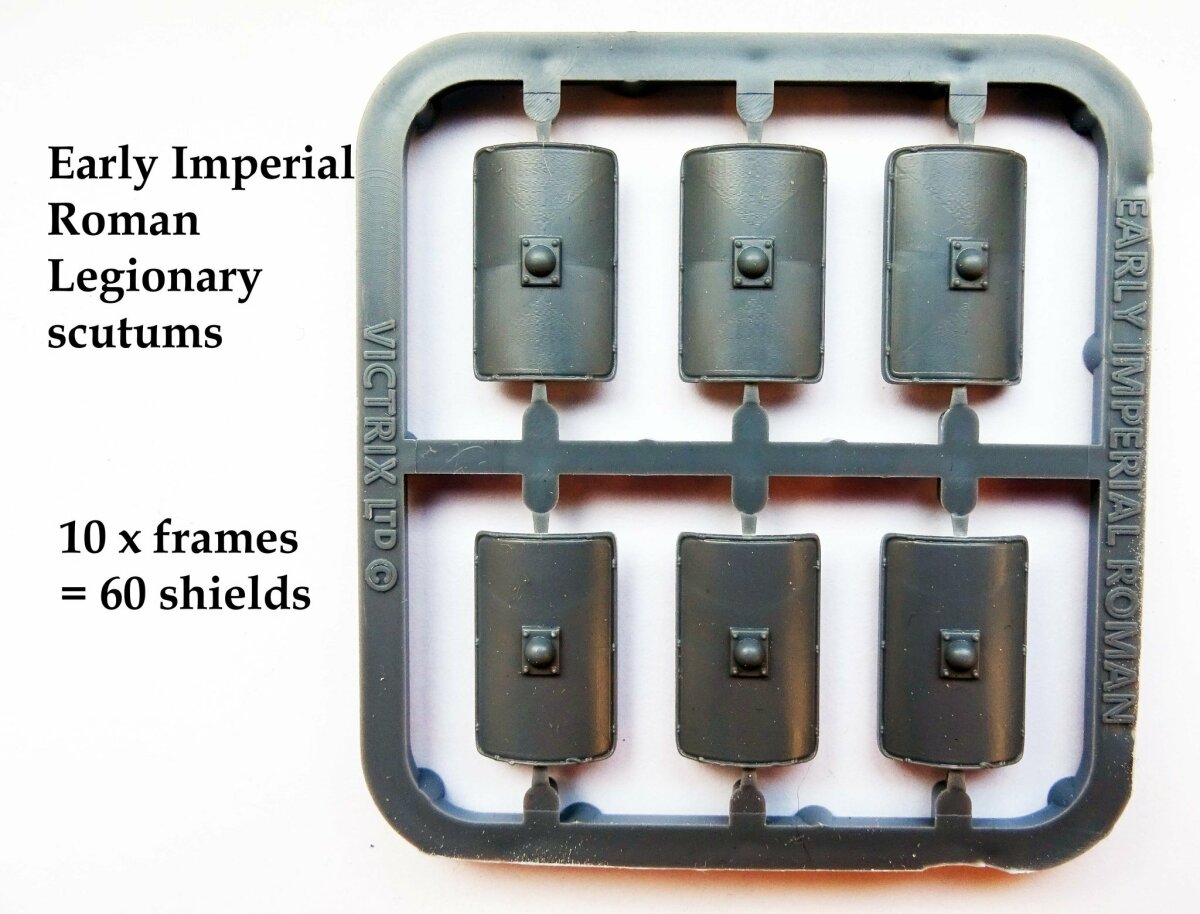 Hard Plastic Early Imperial Roman Scutums Shield Pack (x60), 16,15