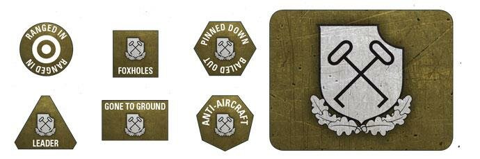 101. Schwere SS Panzerabteilung Tokens (x20) & Objectives (x2), 11,88