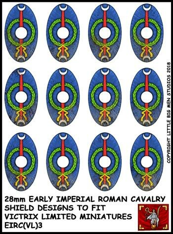 Early Imperial Roman Cavalry Shield Transfers 3, 10,75