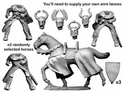 Teutonic Knights: Mounted Teutonic Knights - Lance Charging, 13,70