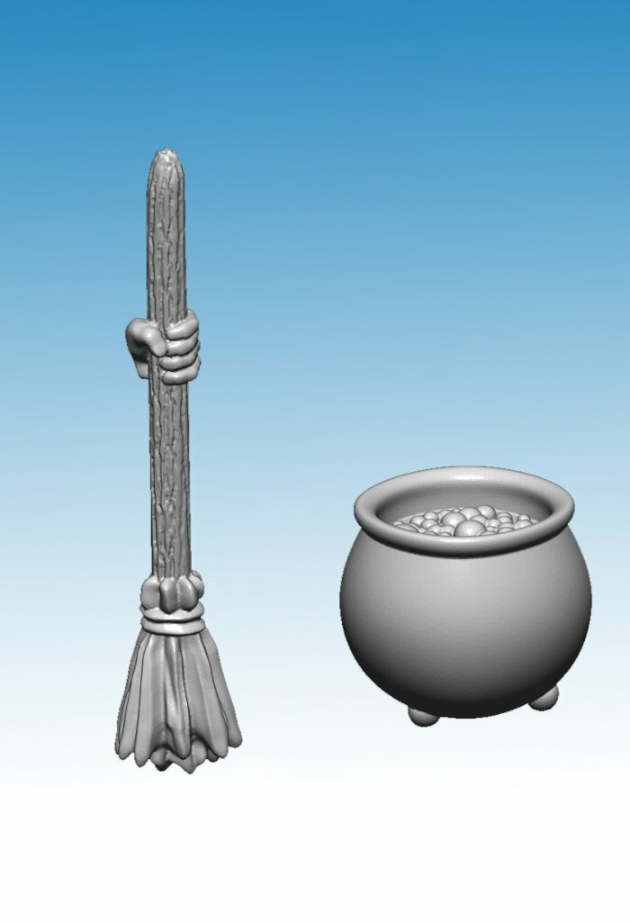 Frostgrave: Witch Broom and Cauldron, 1,95