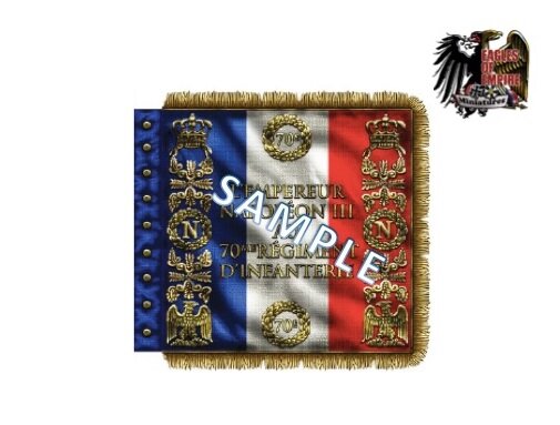 Franco-Prussian War 1870-71: Regimental Flag of the 70th Line Infantr ...