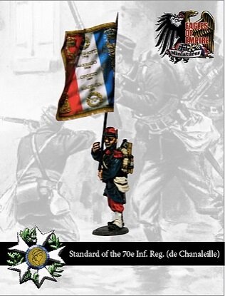 Franco-Prussian War 1870-71: Regimental Flag of the 70th Line Infantr ...