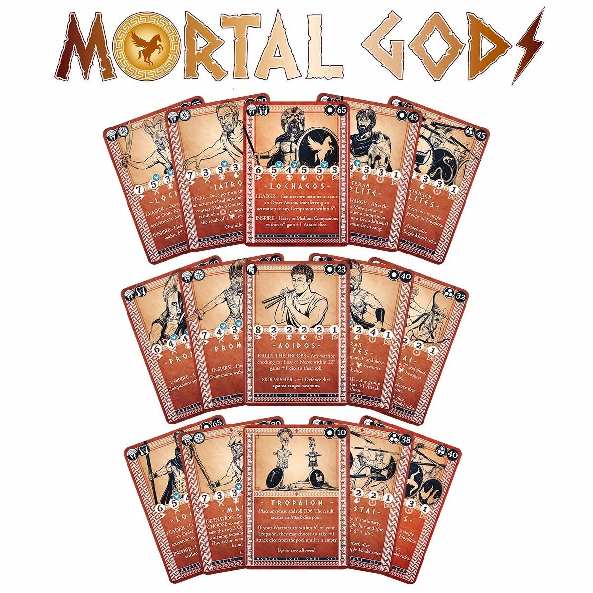 Mortal Gods: Ancient Greek Roster Card Set, 16,85