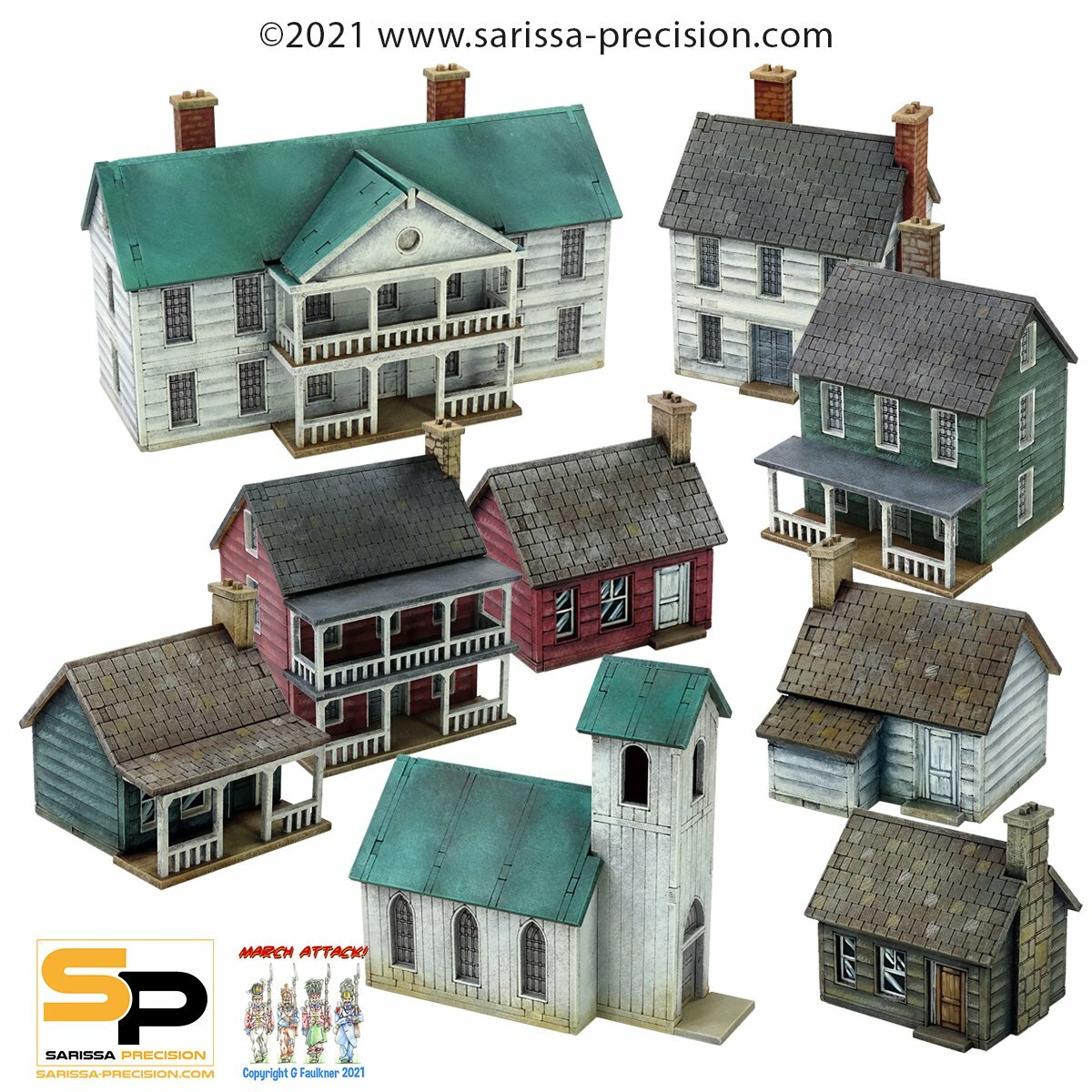 15mm North American Town Set, 65,30