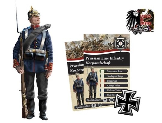 Franco-Prussian War 1870-71: Unit Cards - Prussian Line Infantry, 5,00