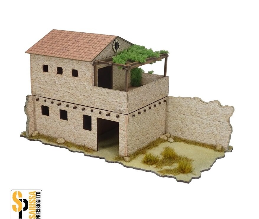 Mediterranean Village Two Storey House (28mm), 18,05