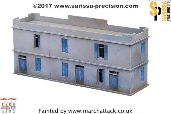 20mm North African Colonial Large Two Storey Building, 24,10