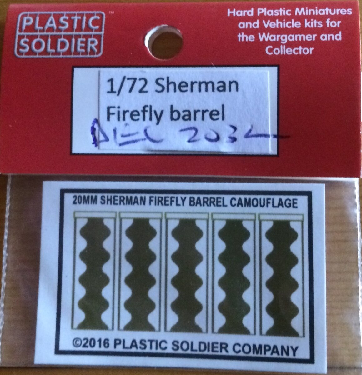 1/72 Decal Set Sherman Firefly Barrel Camo, 7,00