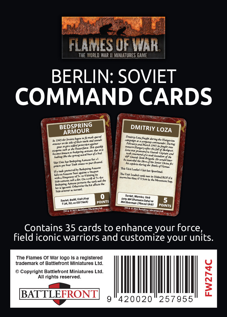Berlin: Soviet Command Cards, 10,80