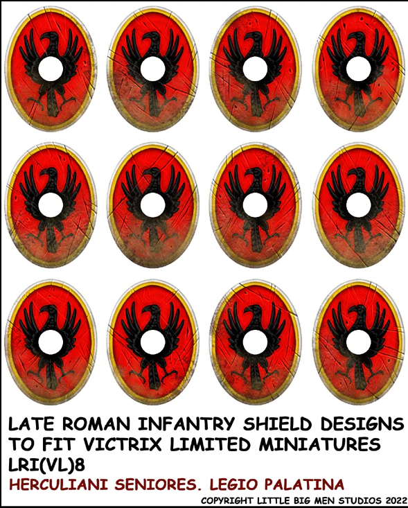 Late Roman Infantry Shield Designs 8, 9,60