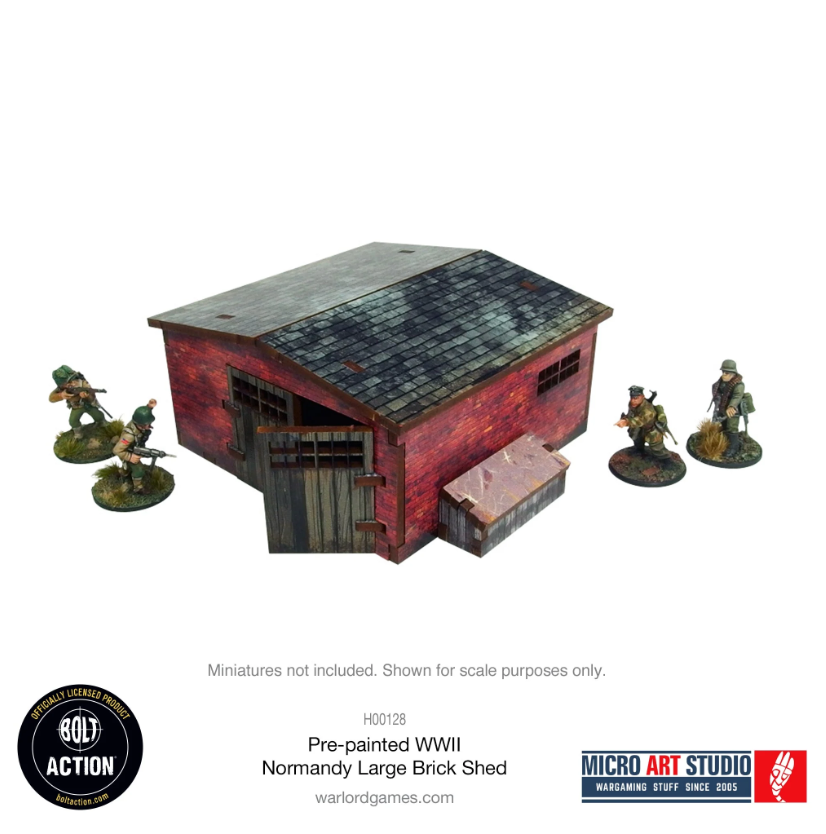 28mm WW2 Normandy Large Brick Shed, 17,10