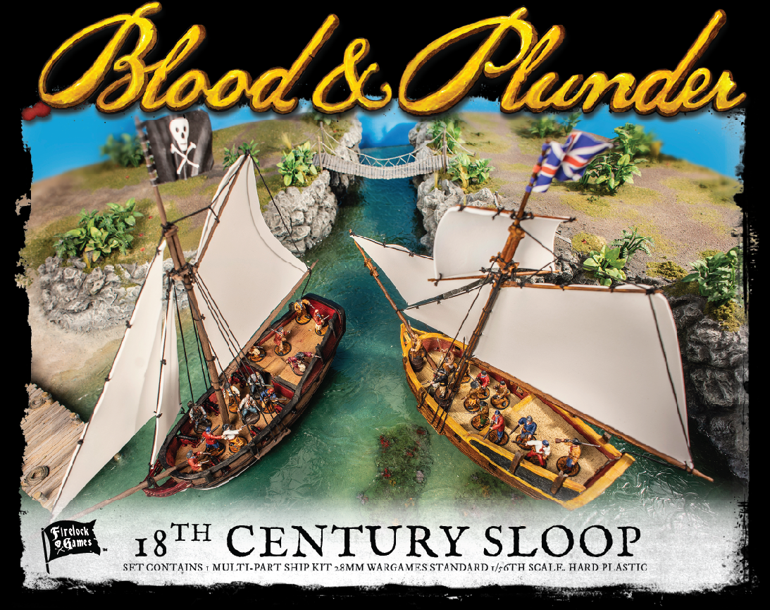 Blood & Plunder: Bermuda Plastic Sloop - 18th Century Sloop, 35,25