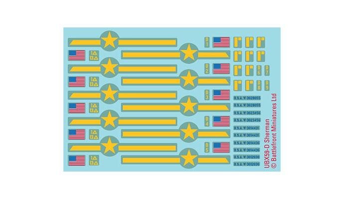 Mid-War US Decals (x4), 13,00