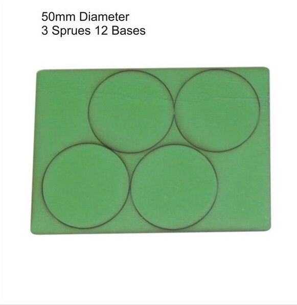 Bases: 50mm Diameter - Green (x12), 9,15
