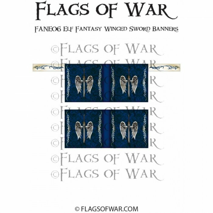 Oathmark: Elf Fantasy Winged Sword Banners, 4,20