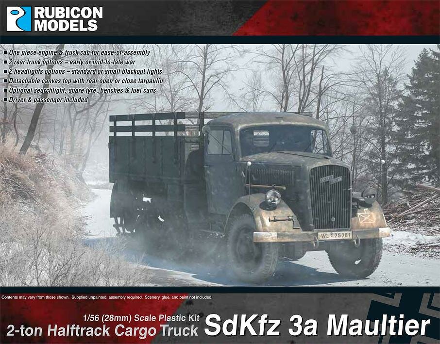 SdKfz 3a Maultier 2-ton Half-Track Cargo Truck, 21,35