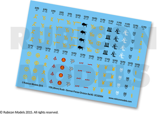 German Panzer Division Set #2 Decals, 6,95