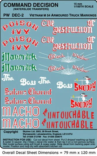 Vietnam M54 Armoured Truck Markings, 4,35