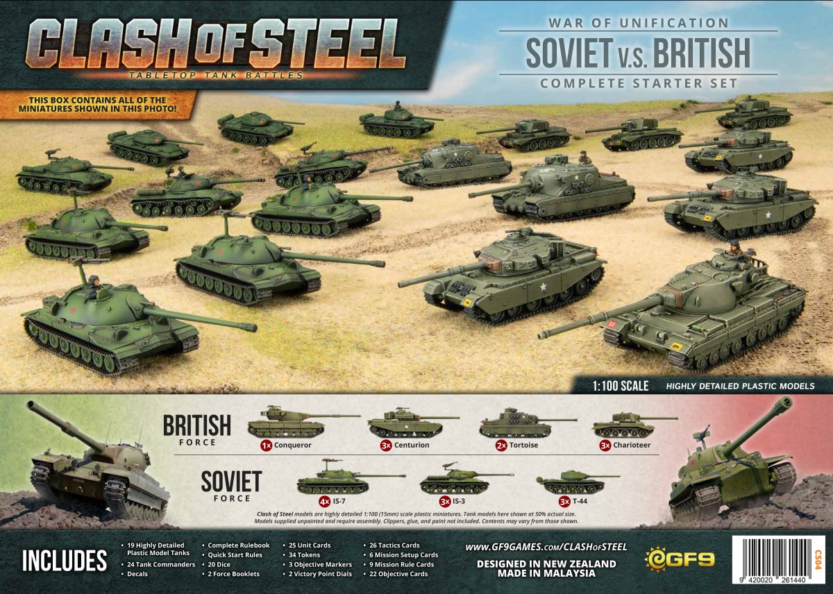 Clash of Steel: War of Unification - Soviet vs British Starter Set, 63,00