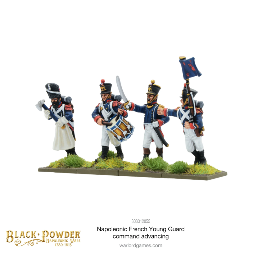 Napoleonic French Young Guard Command Advancing, 9,15