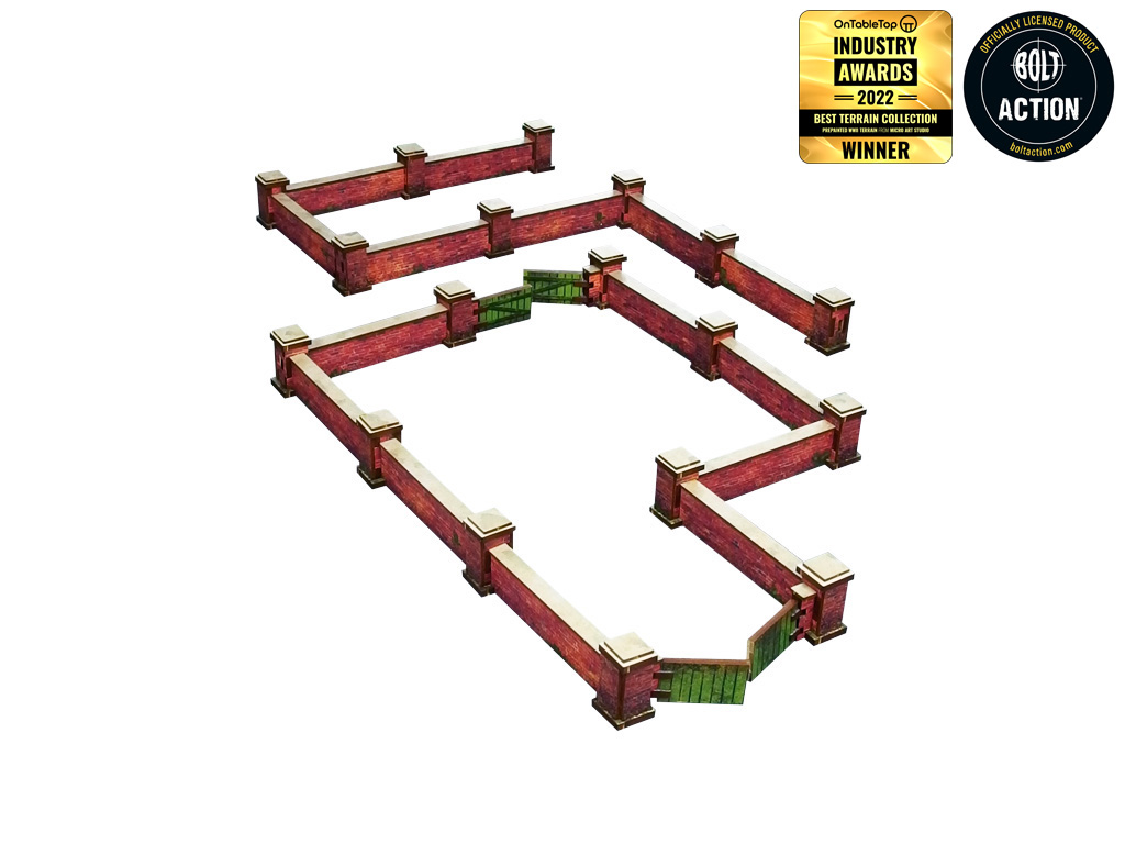 WW2 Normandy Wall with Gate (Low) (28mm), 27,90