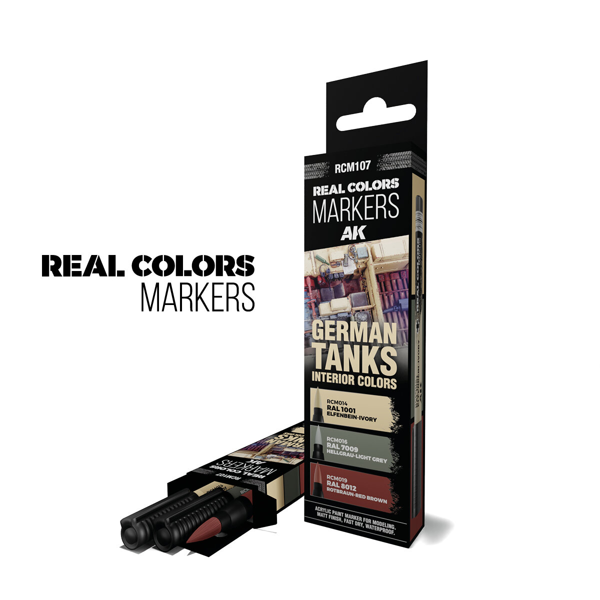 Real Colors Markers: German Tanks Interior Colours Set, 5,25
