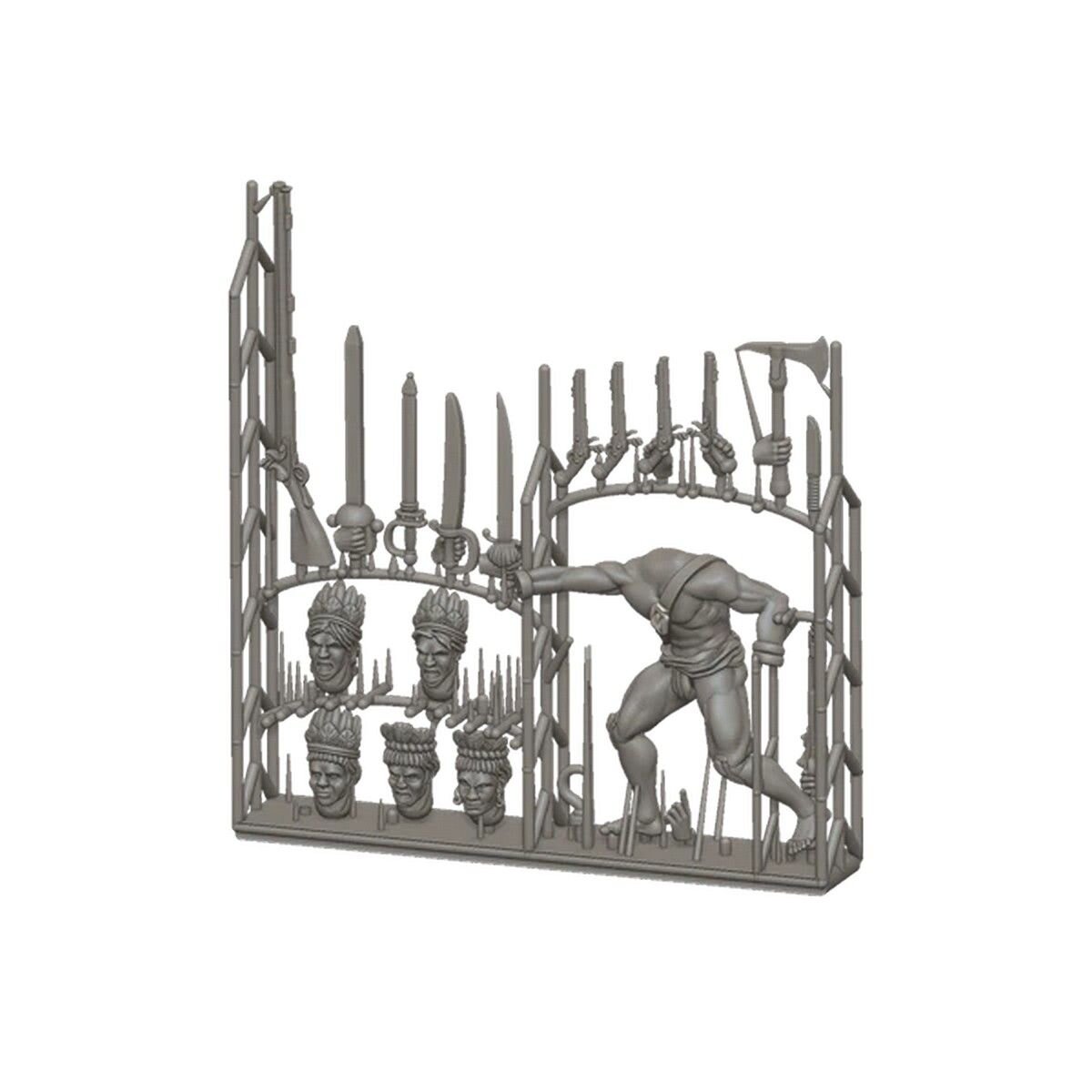 Port Royal: Customizable Native American Character Sprue, 14,10