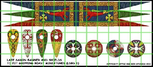 Late Saxon Banner and Shields, 7,95