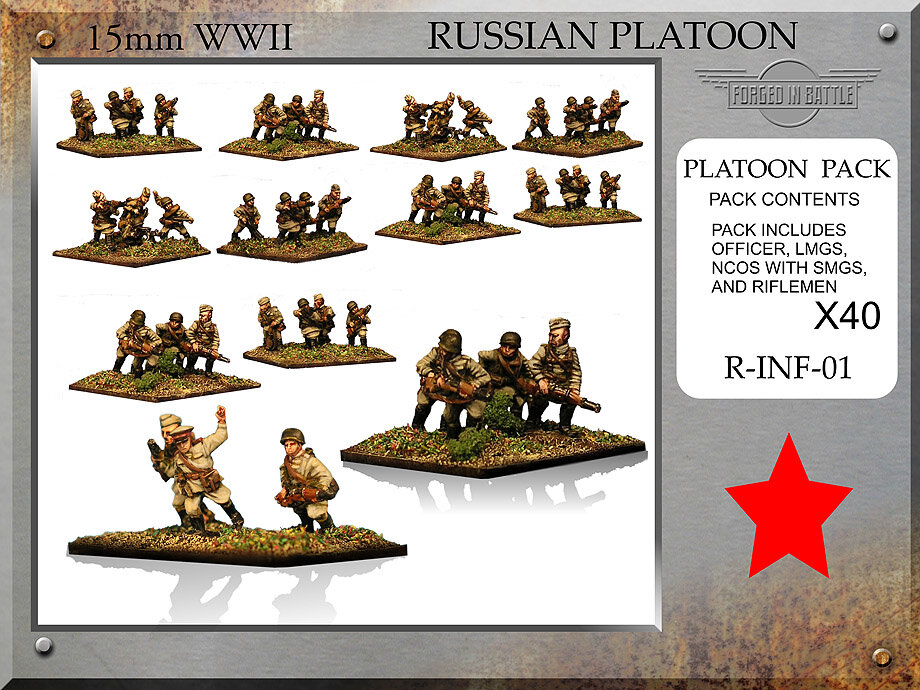Russian Infantry Platoon, 18,50