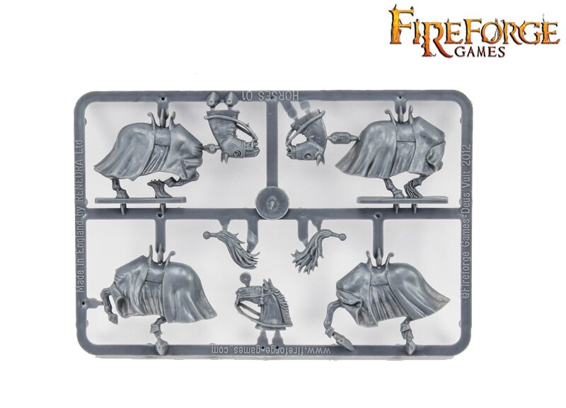 Medieval Barded Horses (x4), 10,80